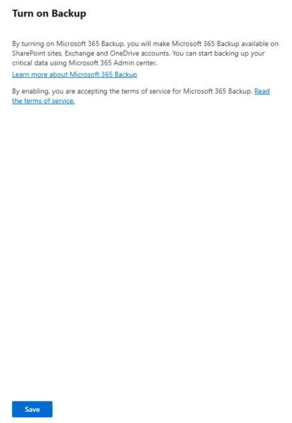 How to Enable Microsoft 365 Backup Using the Admin Portal